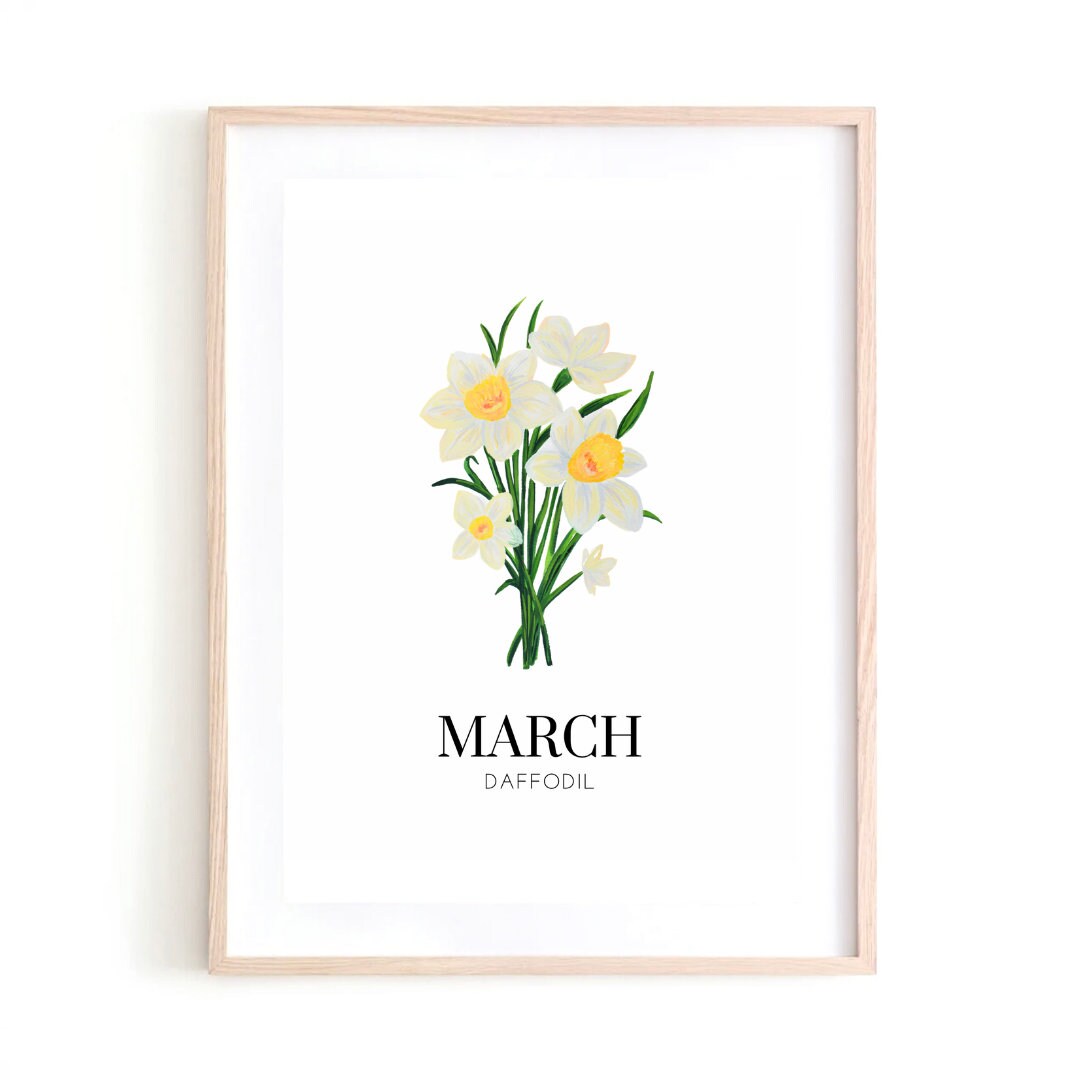 March Daffodil Art Print - Etsy