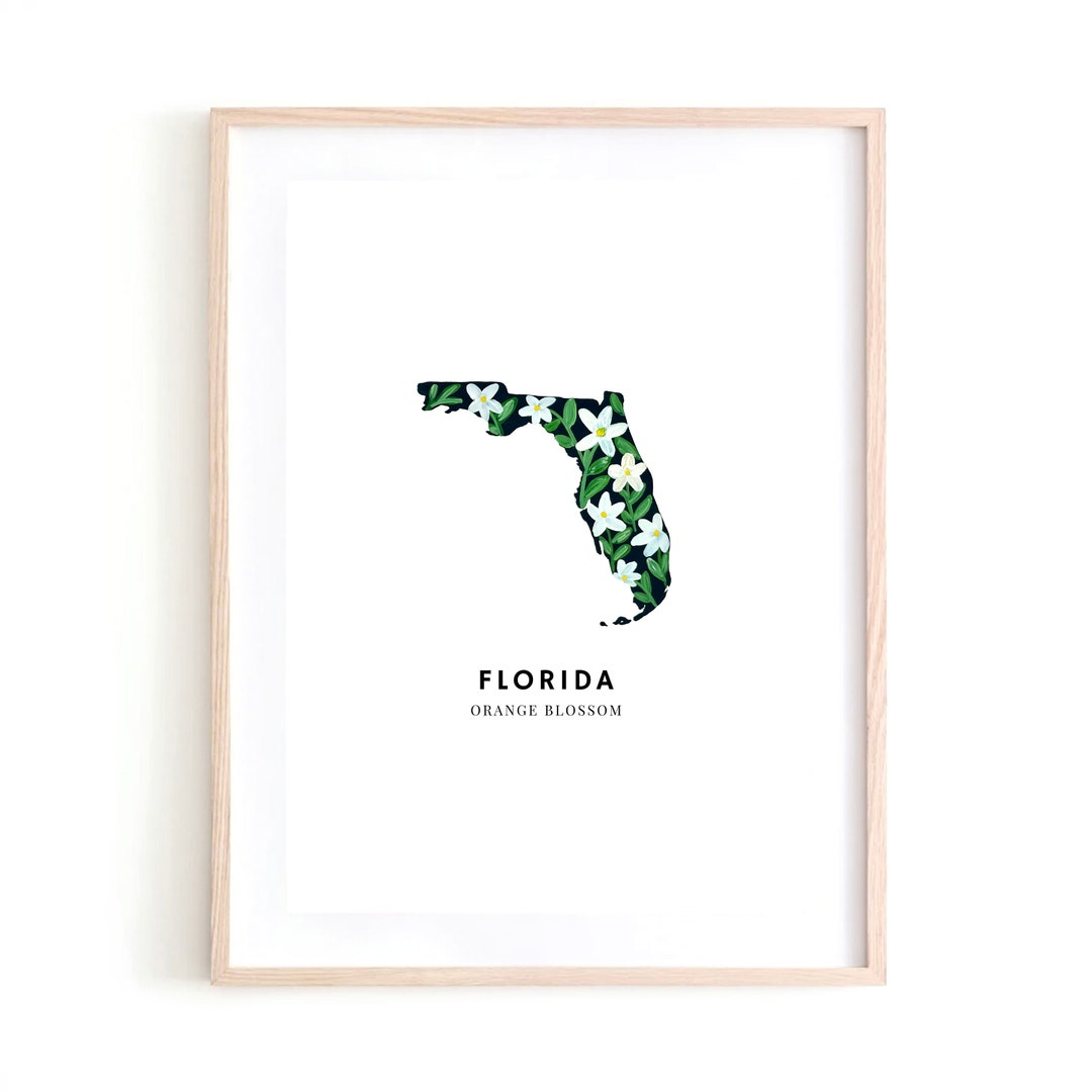 Florida State Flower Art Print - Etsy