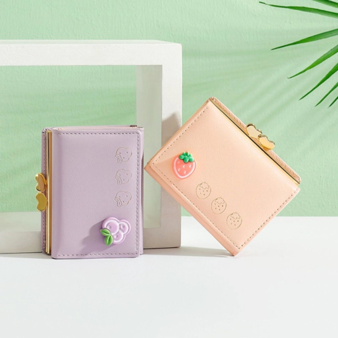 Fruit Wallet Women Card Holder Wallet Small Wallet Cute - Etsy
