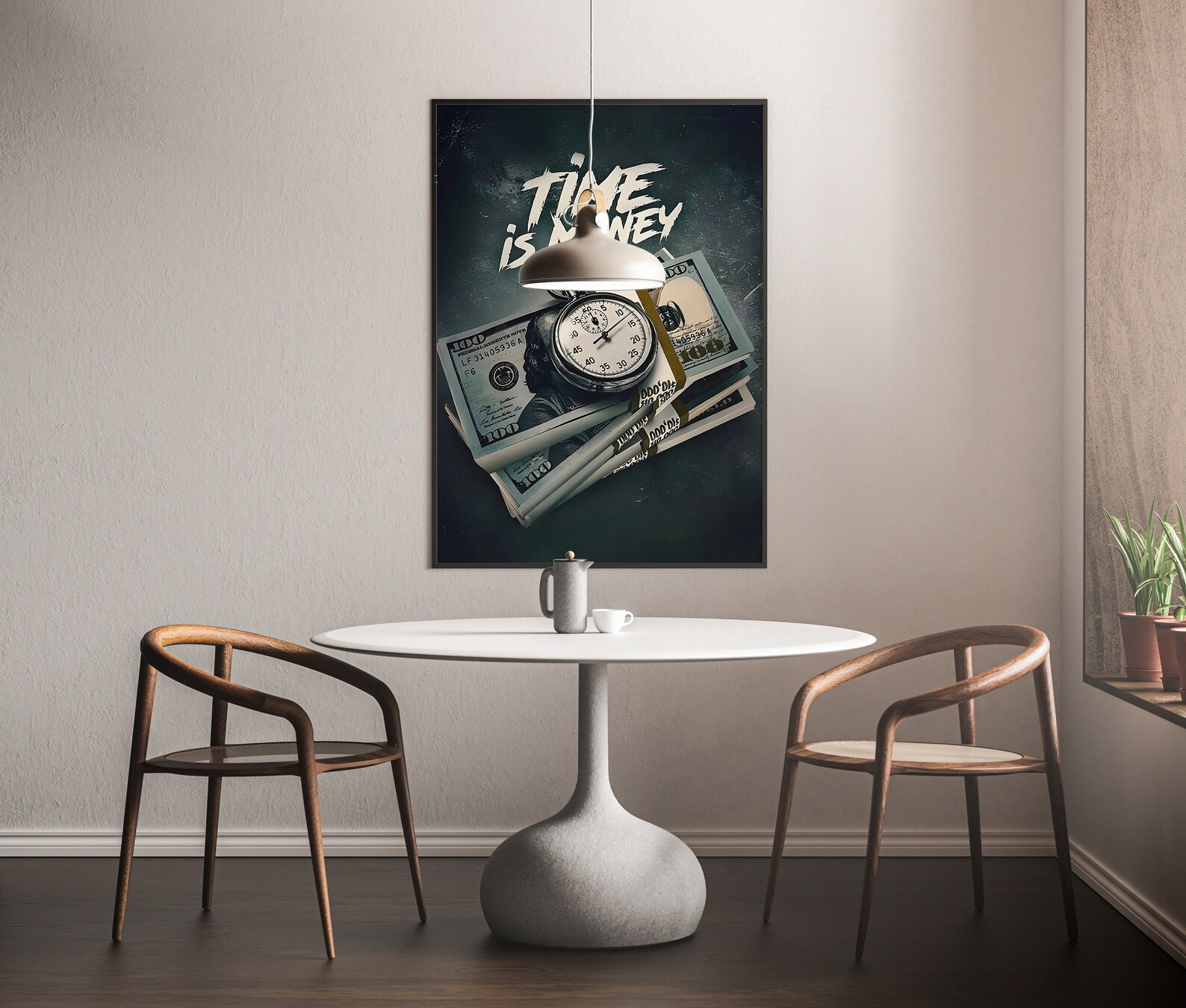 Time is Money Poster Motivational, Money and Time Canvas, Money ...
