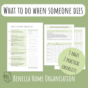 What to Do When Someone Dies - a Checklist to Help You (UK) - Etsy