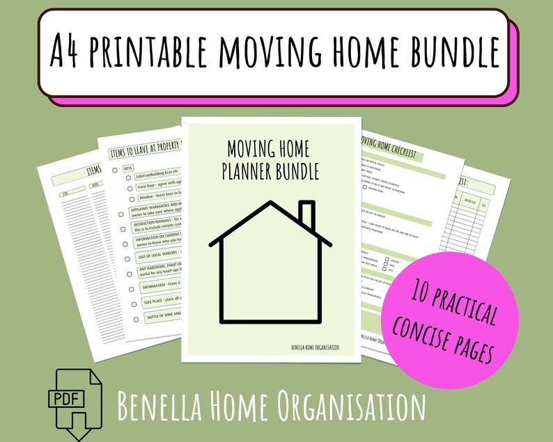Moving Home Planner Bundle - Etsy