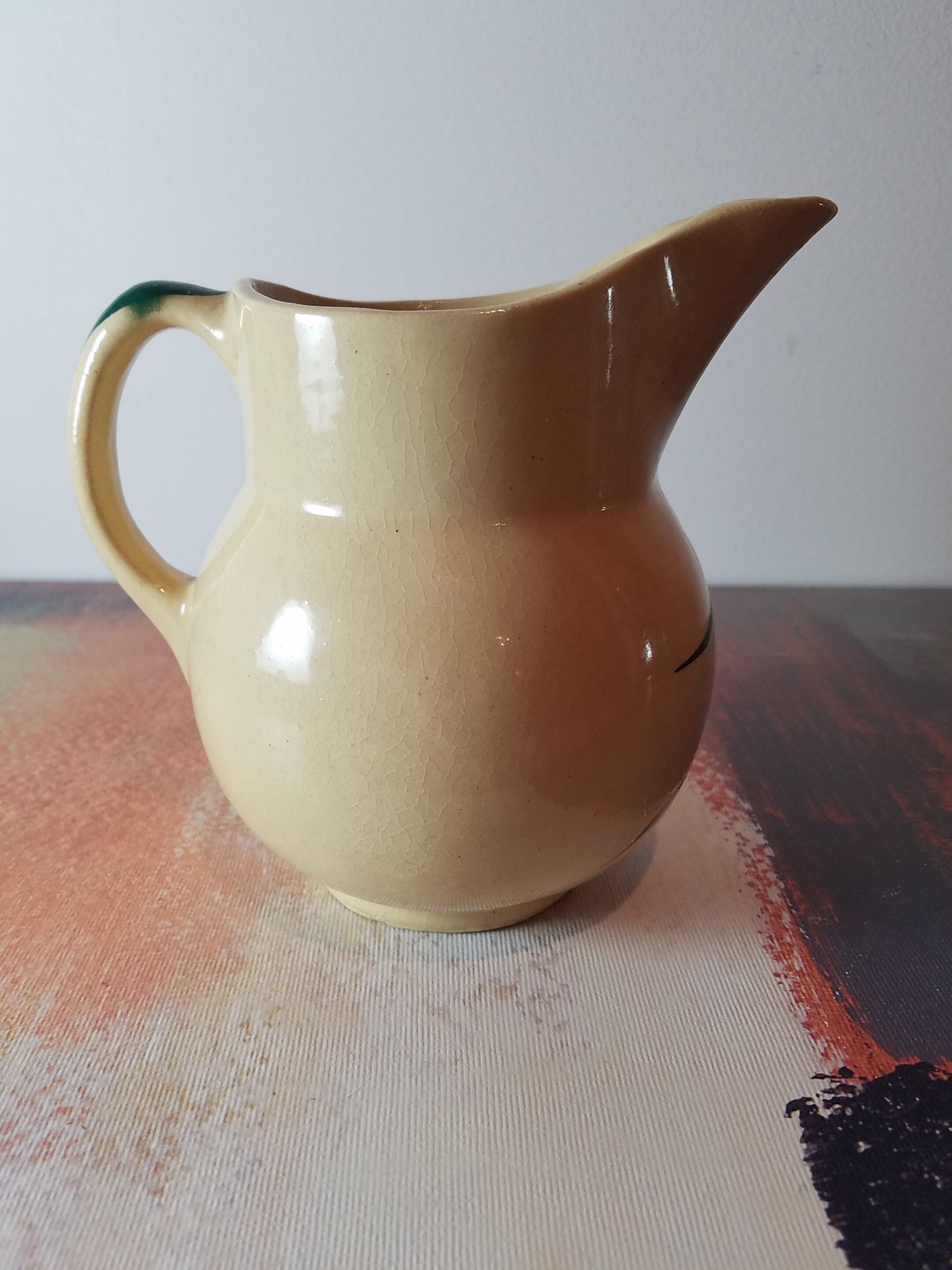 Vintage Watt Pottery Pitcher Flower and Cherry Pattern 5.5 in Tall - Etsy