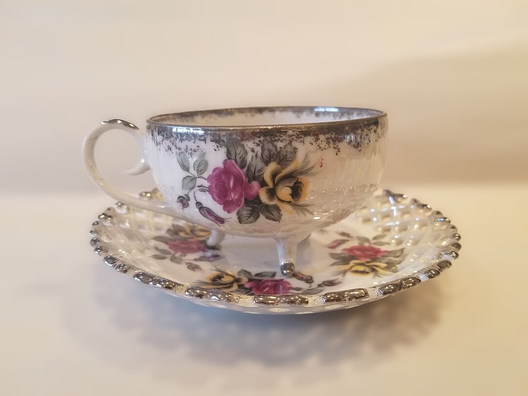 Beautiful Vintage Fred Roberts Co 3-toed Teacup and Saucer - Etsy