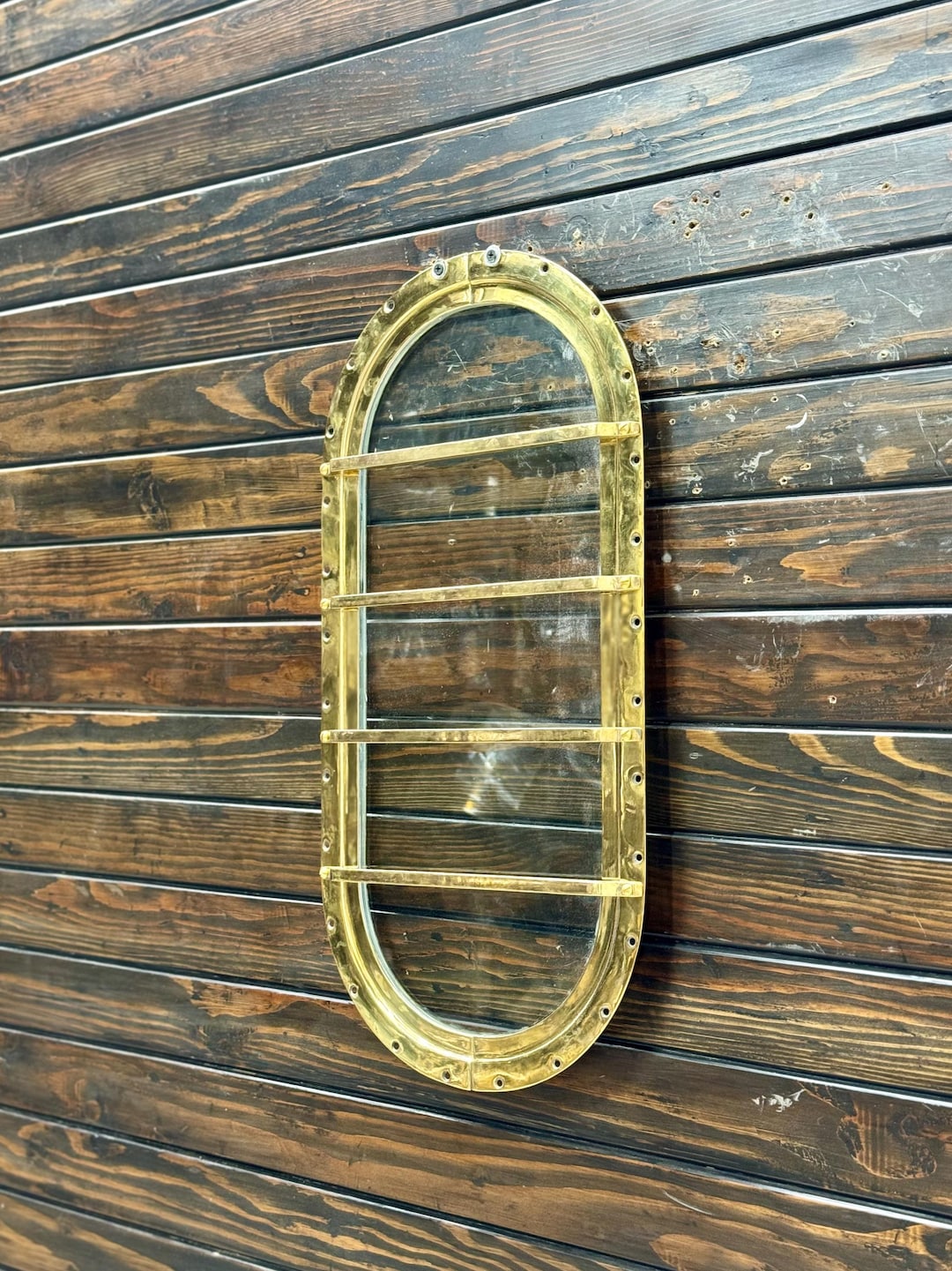 Authentic Brass Ship Porthole Window – Oval Marine Hatch Wall Decor ...