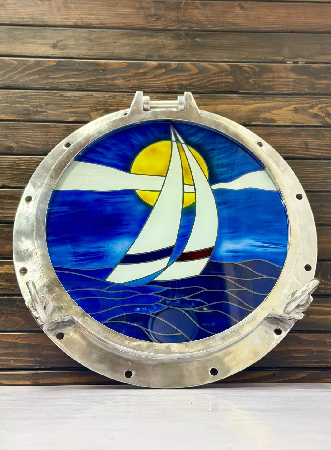Maritime Aluminum Porthole Window – Round Nautical Wall Decor With ...