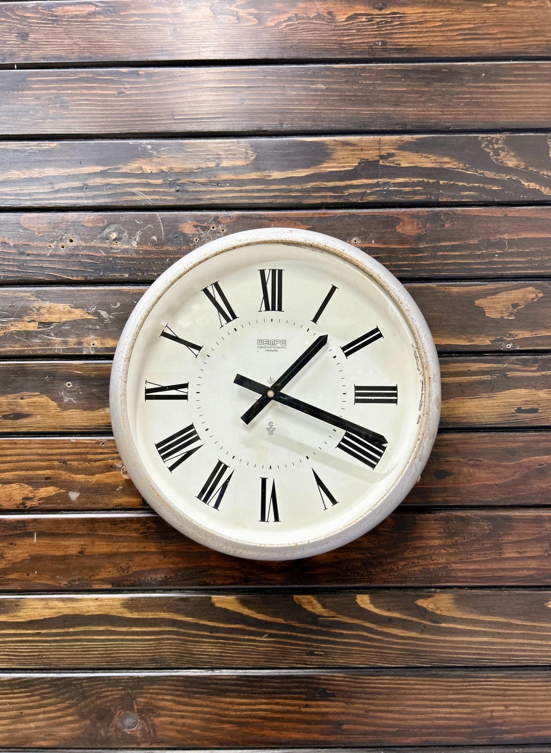 24-hour Clock Maritime Ship Electric Wempe Hamburg Wall Clock German ...