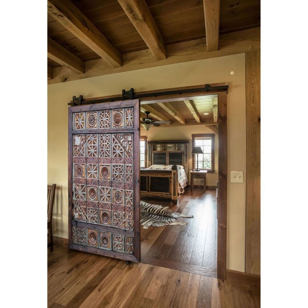 Hand Carved Designer Brown Barn Door - Etsy