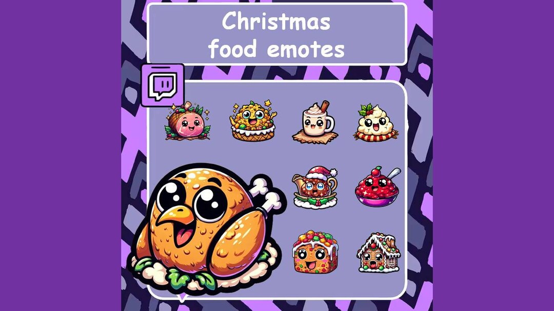 Christmas Food Twitch Emotes, Discord Emotes, Cute Emotes, X-mas Emotes ...