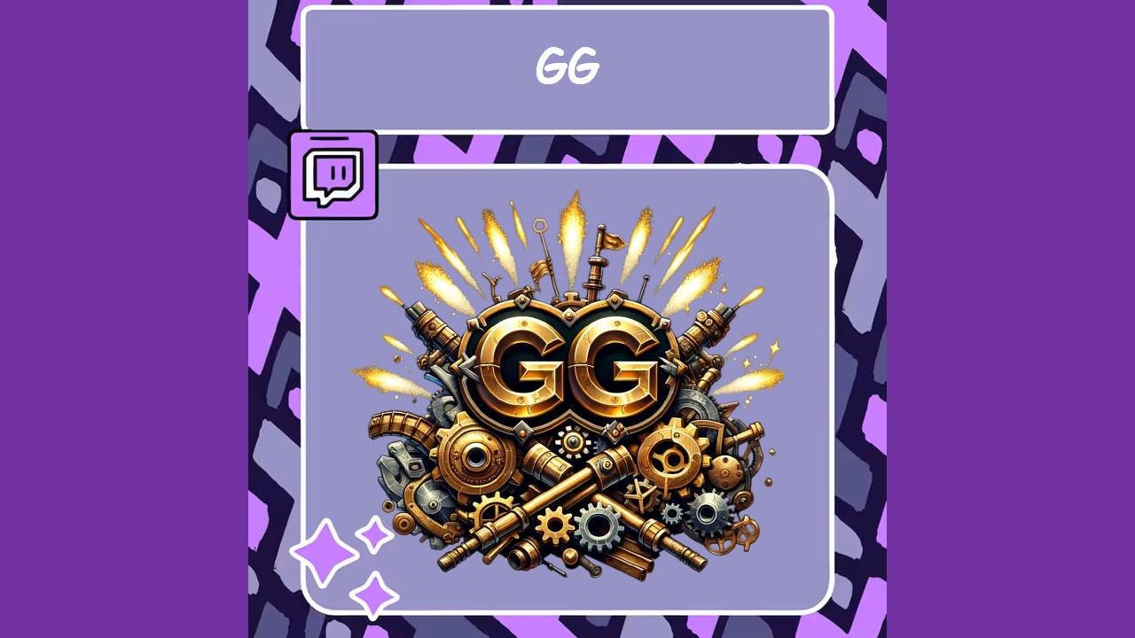 GG Twitch Emote, Discord Emote, Steampunk Emote, Good Game Emote ...