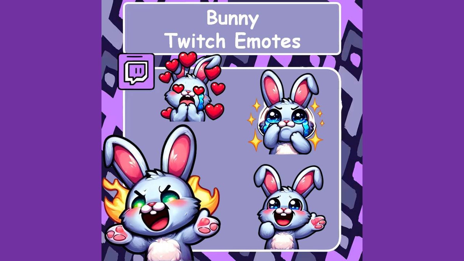Bunny Emotes, Twitch Emotes, Youtube Emotes, Discord Emotes, Streamer ...