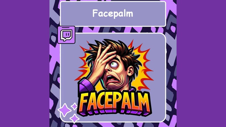 Facepalm Emote, Funny Meme for Twitch, Discord, Youtube (digital ...