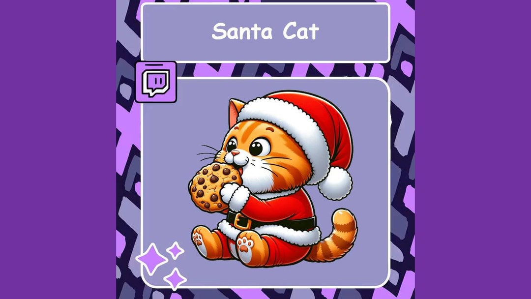 Santa Cat Cookie Emote, Twitch/discord/youtube (digital Download) - Etsy