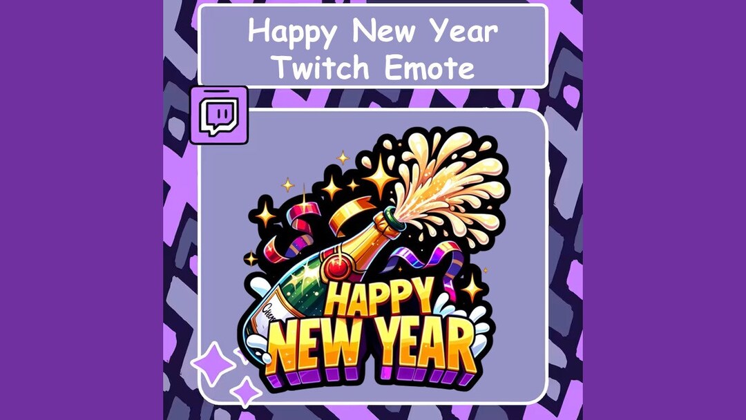 Happy New Year Emote, Twitch Emote, Youtube Emote, Discord Emote ...