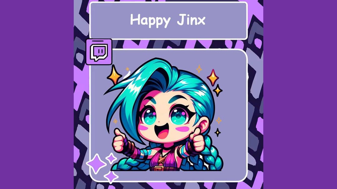 Happy Jinx Twitch Emote, Jinx Emote, Discord Emote, League of Legends ...