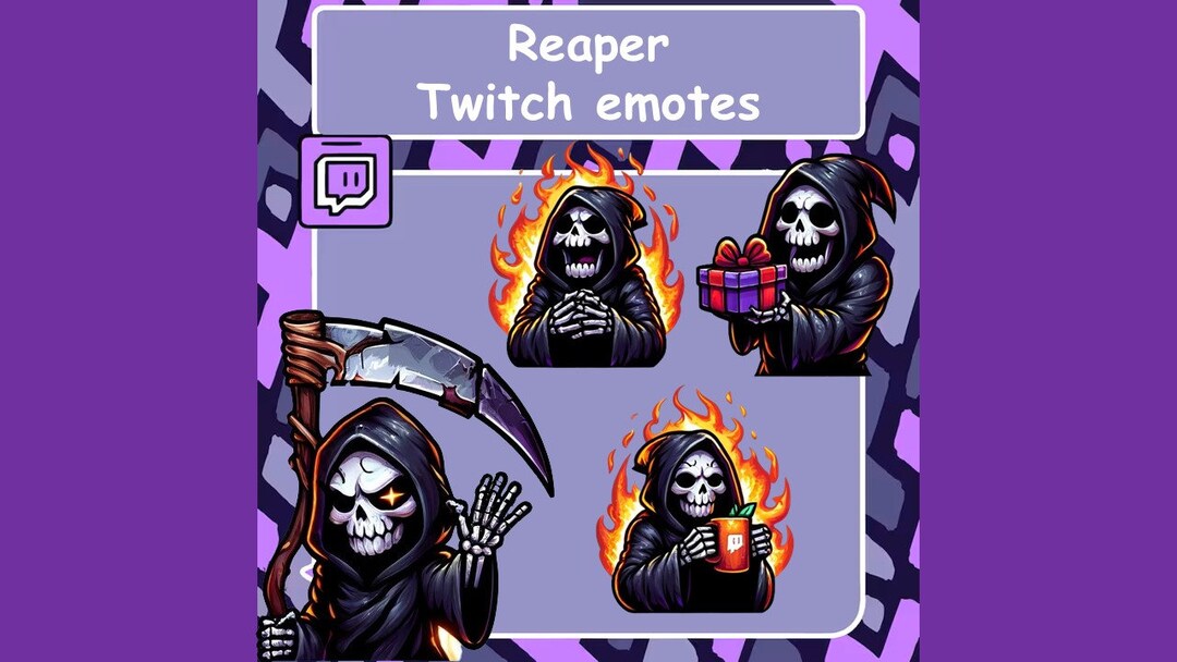 Reaper Emote, Twitch Emote, Youtube Emote, Discord Emote, Halloween ...