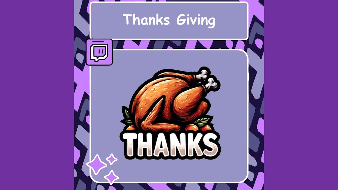 Thanks Giving Twitch Emote, Turkey Emote, Discord Emote, American Emote ...