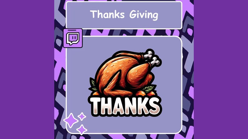 Thanks Giving Twitch Emote, Turkey Emote, Discord Emote, American Emote ...