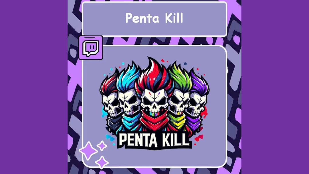 Penta Kill Twitch Emote, Discord Emote, Skull Emote, Cool Emote ...