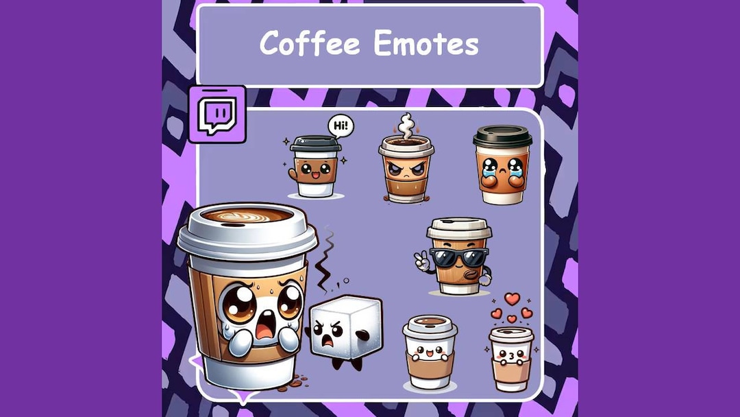 Coffee Twitch Emotes - Discord / Youtube / Facebook Stream Emote or Sub ...