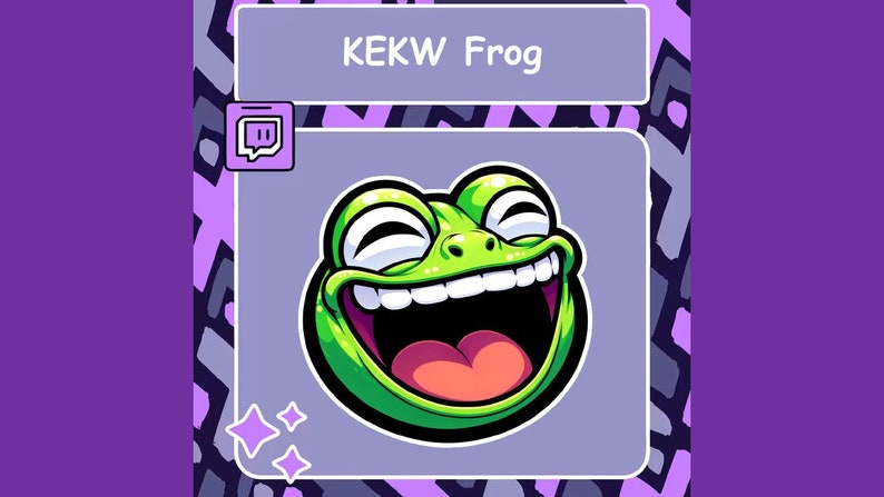 KEKW Frog Twitch Emote, Discord Emote, KEKW Emote, Frog Emote, Youtube ...