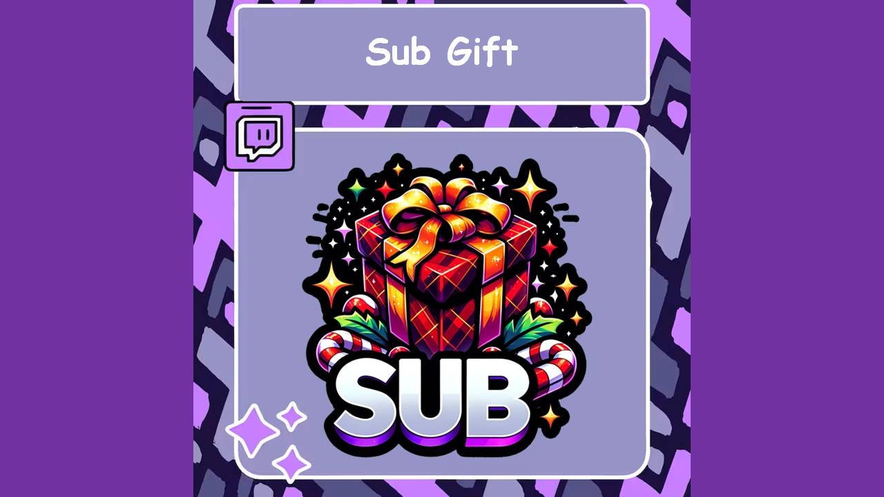 Sub Gift Twitch Emote, Discord Emote, Gift Emote, Sub Emote, Youtube ...