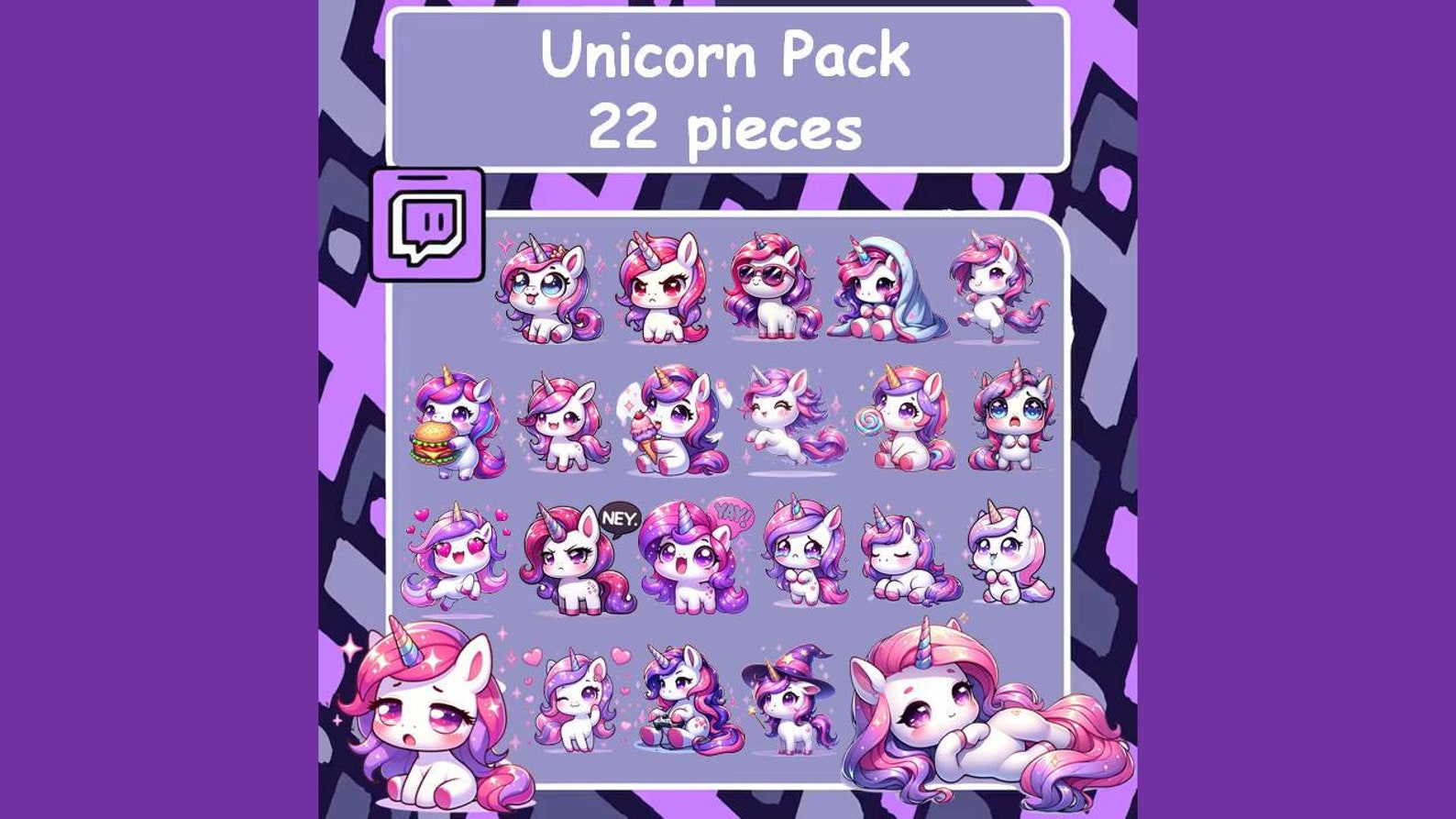 Unicorn Twitch Emotes, Discord Emotes, Cute Emotes, Unicorn Emotes ...