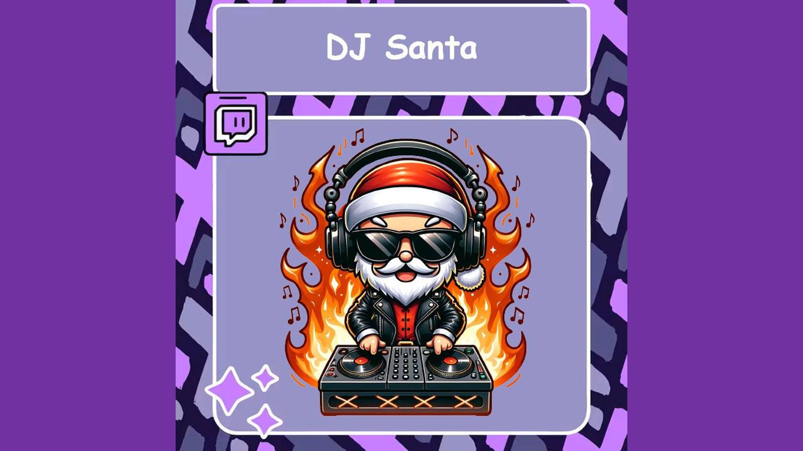DJ Santa Twitch Emote, Savage Christmas Discord Emote - Etsy