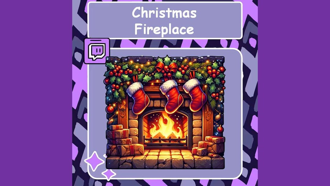 Christmas Fireplace Emote, Twitch, Discord, Youtube (digital Download ...