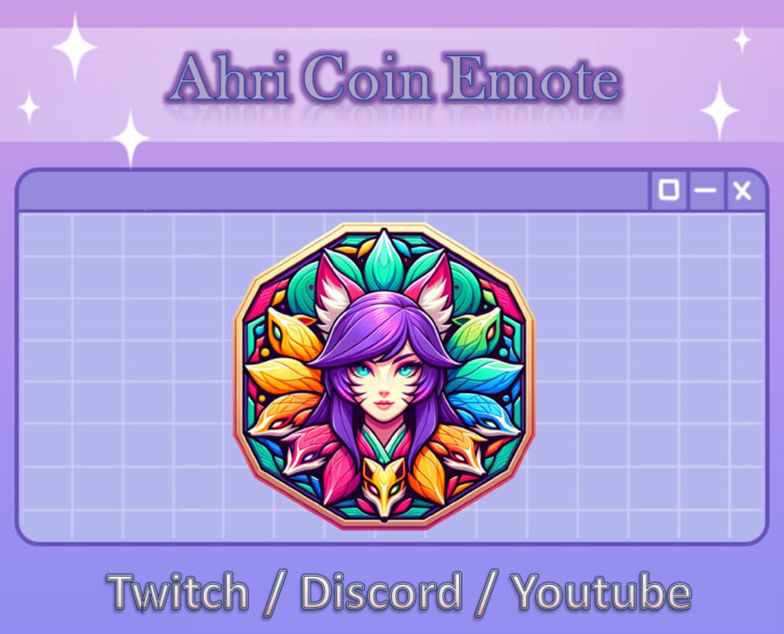 Ahri Coin Twitch Emote, Discord Emote, Cute Emote, Shiny Emote, Youtube ...