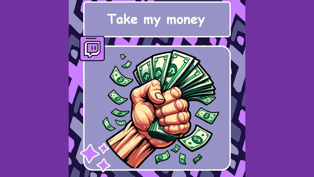 Take My Money Twitch Emote, Discord Emote, Youtube Emote, Money Emote ...