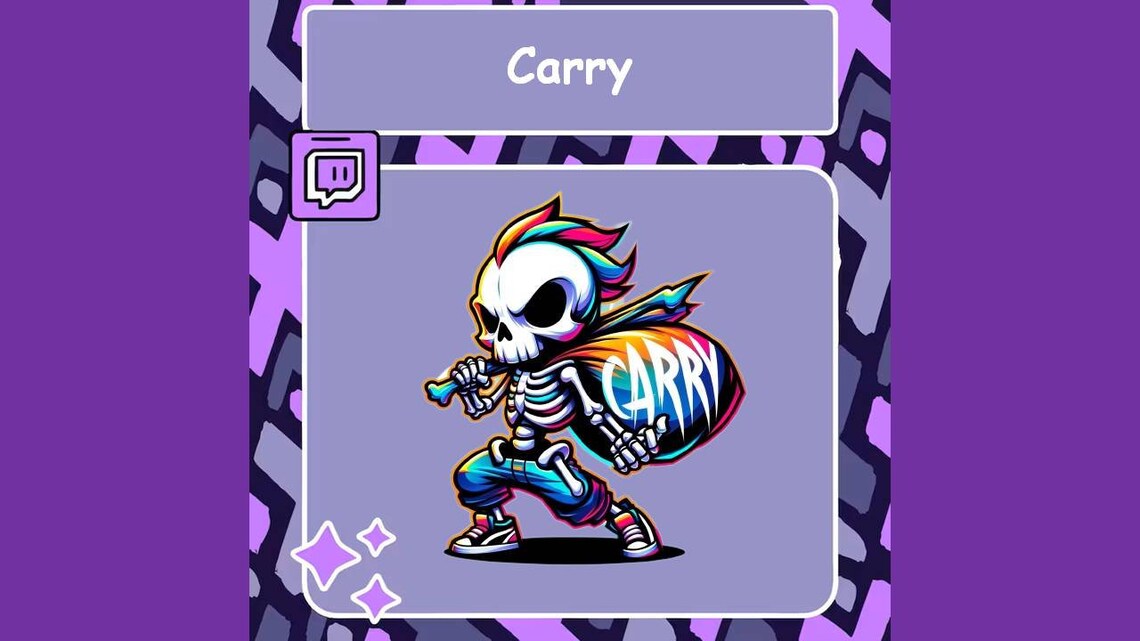 Carry Twitch Emote, Discord Emote, Skull Emote, Cool Emote, Youtube ...