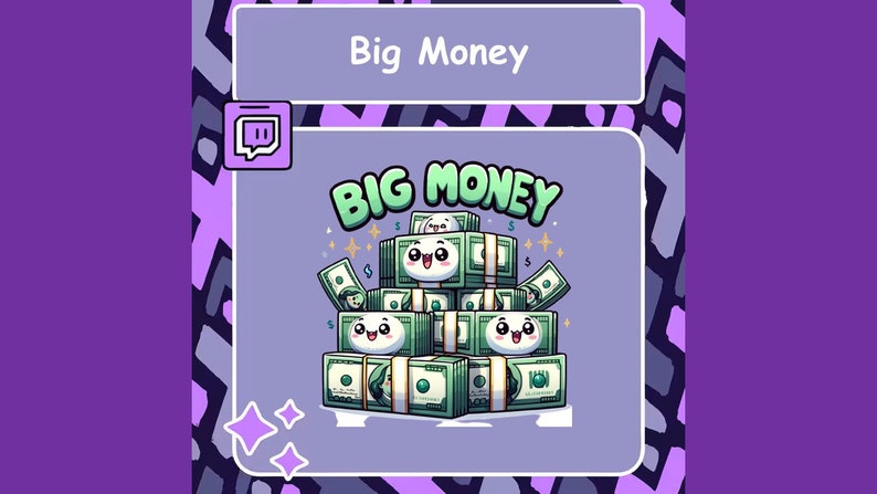 Big Money Twitch Emote, Funny Stream Cash Emote - Etsy