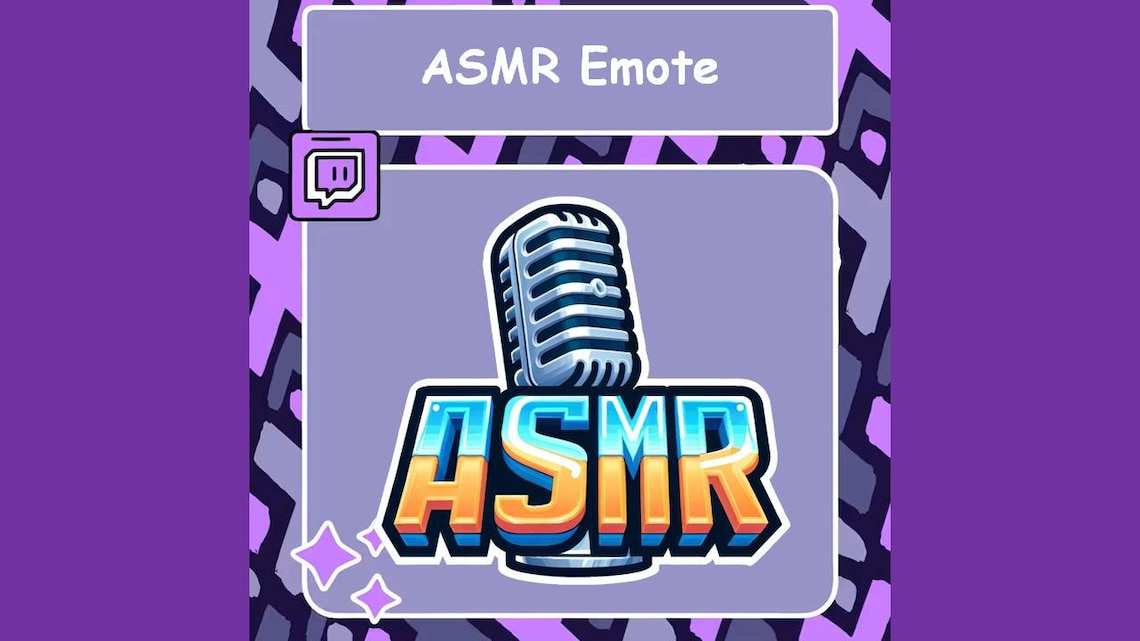 ASMR Mic Emote for Twitch, Youtube, Discord (digital Download) - Etsy