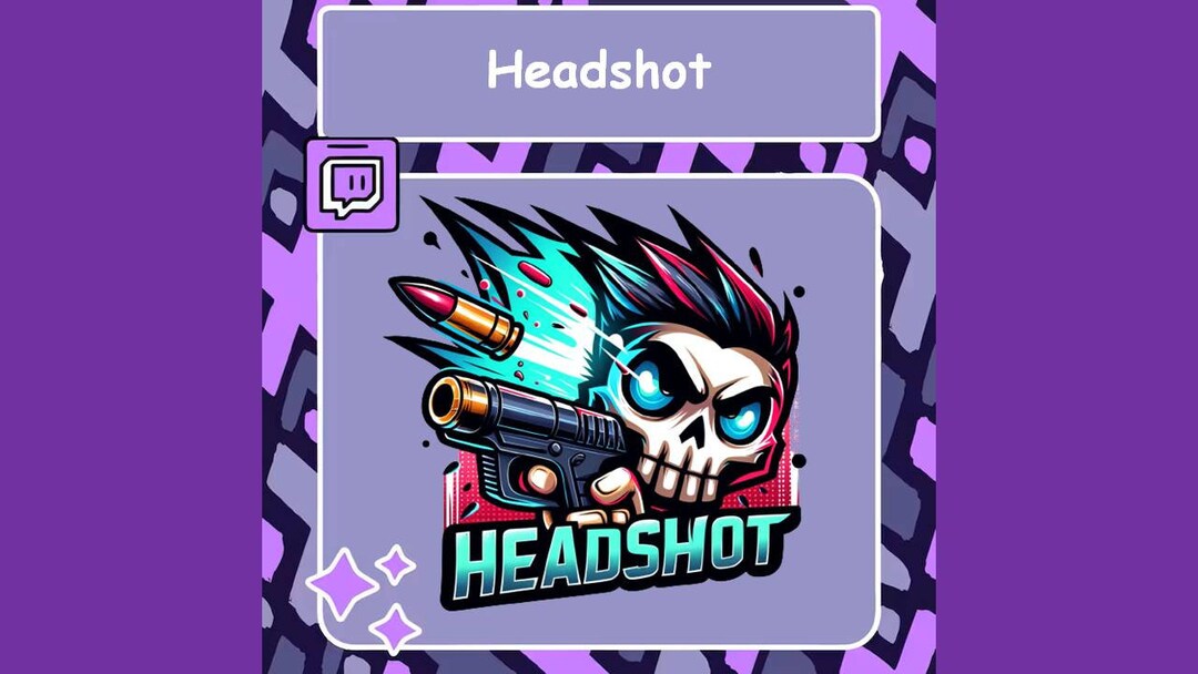 Headshot Twitch Emote, Discord Emote, Skull Emote, Cool Emote, Youtube ...
