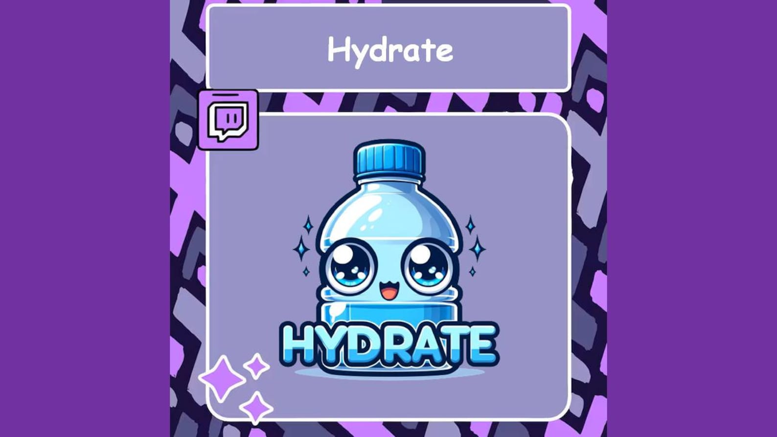 Hydrate Twitch Emote, Discord Emote, Cute Emote, Water Emote, Youtube ...