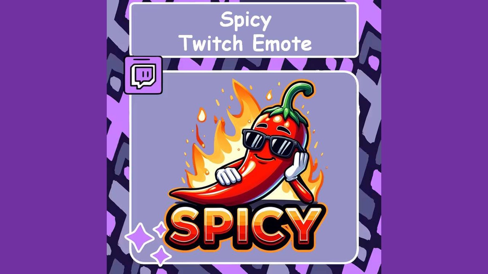 Spicy Pepper Twitch Emote, Flaming Hot Streamer Emote (digital Download ...