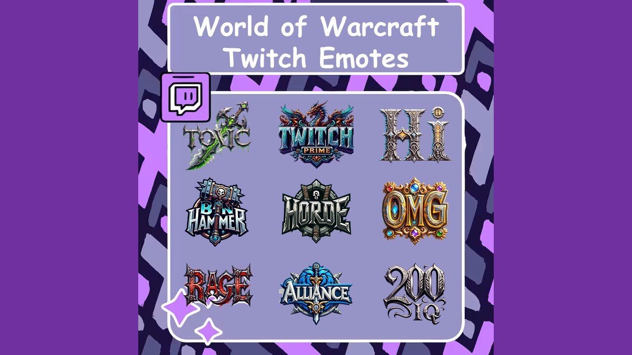 10 Pieces Twitch Emotes, Discord Emotes, World of Warcraft Emotes, Cool ...