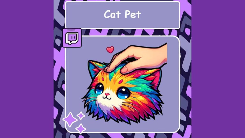 Pet a Cat Emote, Twitch Emote, Youtube Emote, Discord Emote, Community ...