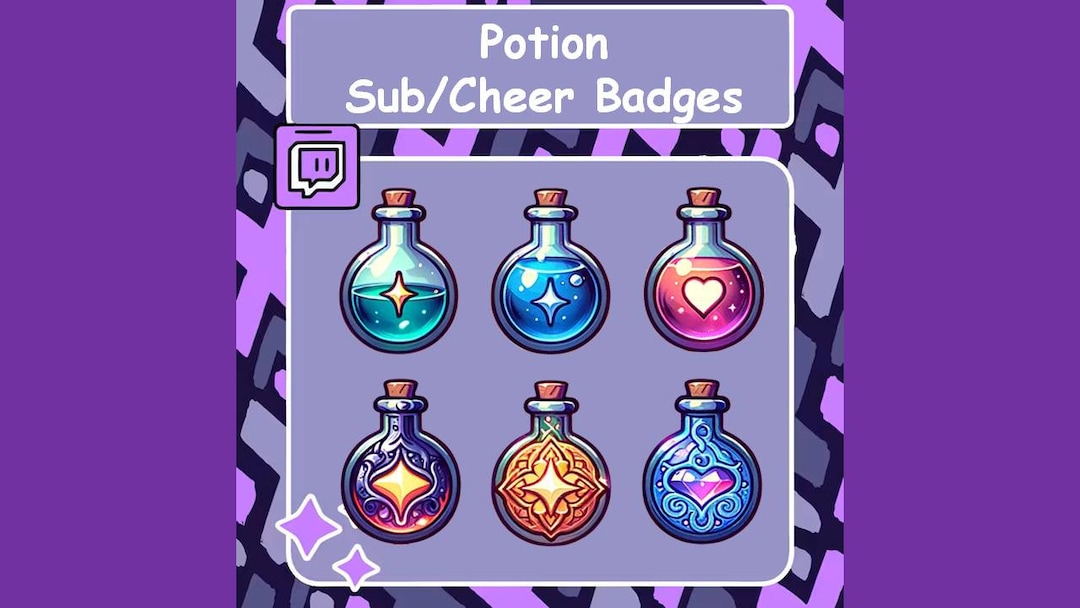 Potion Twitch Badges // Potion Badges for Streamers / Potion Badges ...