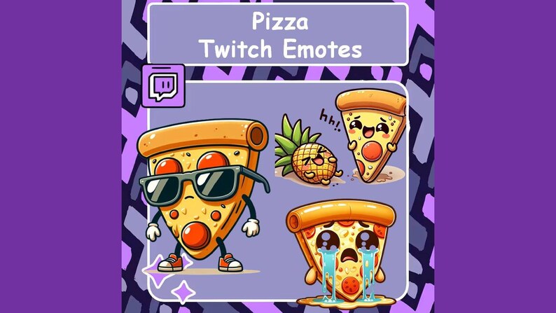 Pizza Twitch Emotes - Discord / Youtube / Facebook Stream Emote - Etsy
