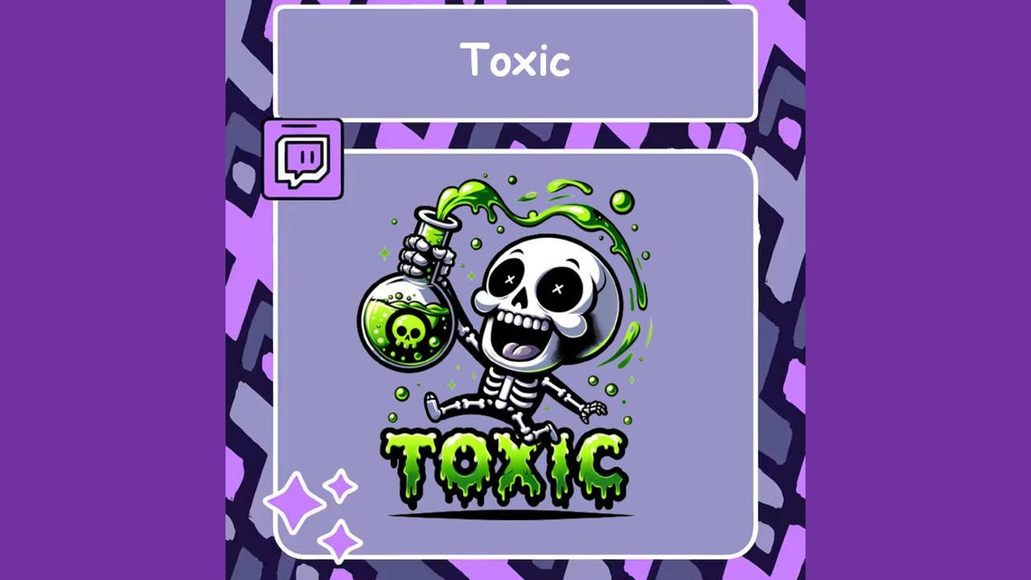 Toxic Twitch Emote, Discord Emote, Skull Emote, Cool Emote, Youtube ...