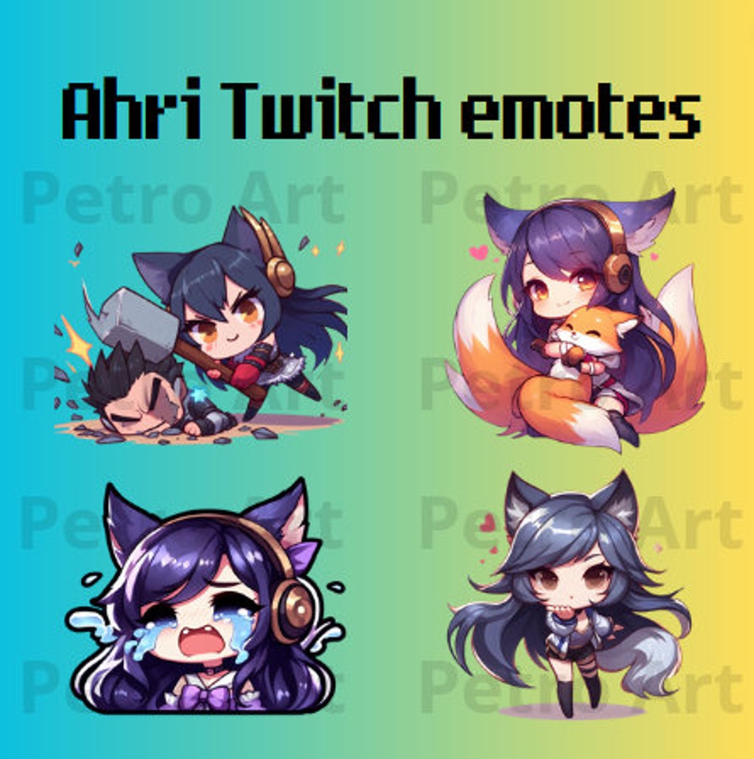 Ahri Twitch Emotes - Etsy