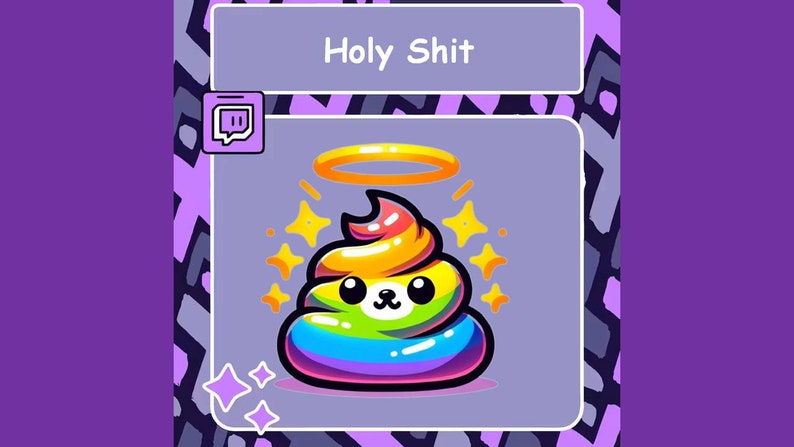 Holy Shit Rainbow Poop Emote, Twitch/discord/youtube (digital Download ...