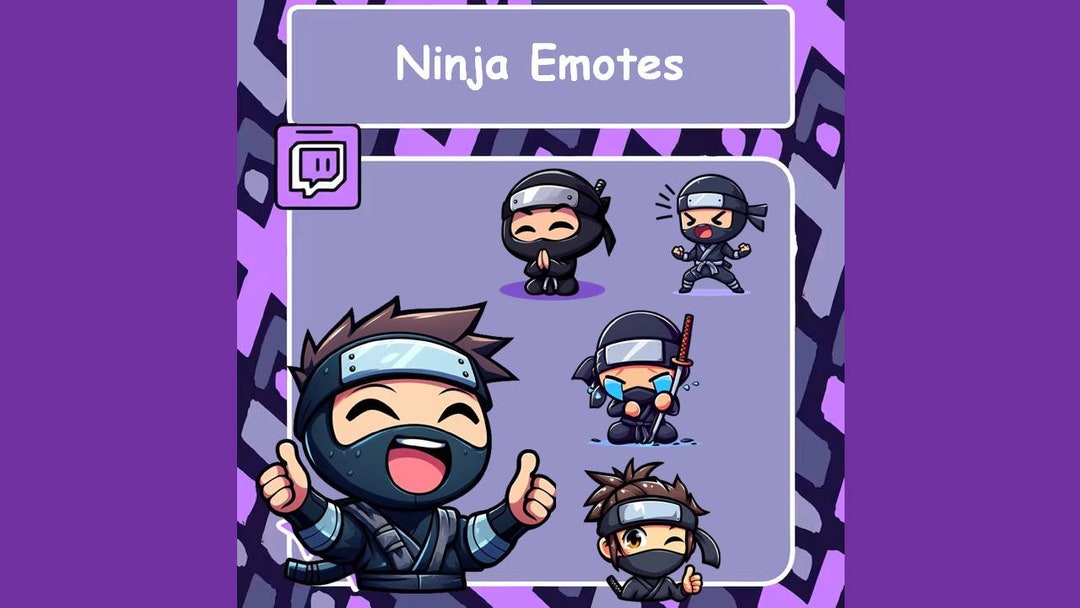Ninja Twitch Emotes - Discord / Youtube / Facebook Stream Emote - Etsy