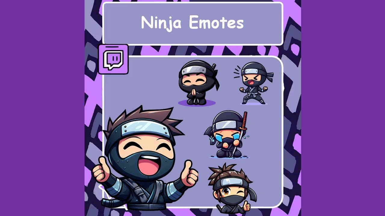 Ninja Twitch Emotes - Discord / Youtube / Facebook Stream Emote - Etsy