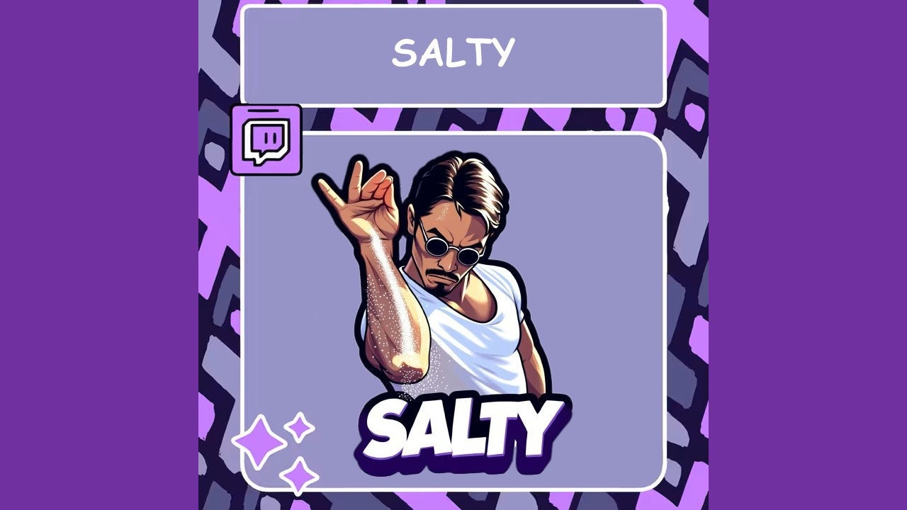 Salty Twitch Emote, Discord Emote, Youtube Emote, Salt Bae Emote, Rich ...