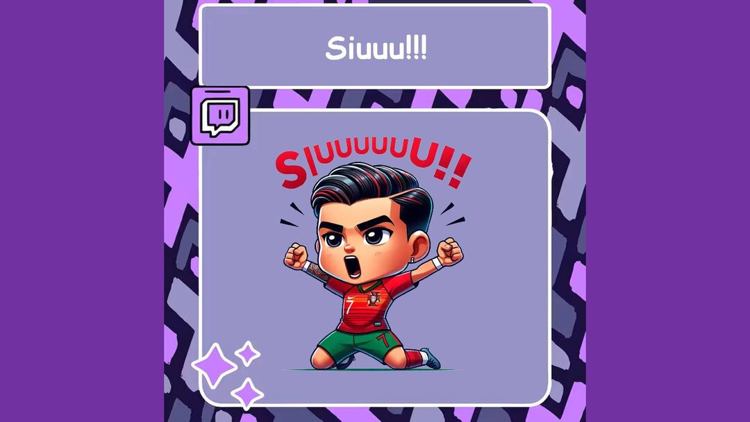 Siuu Twitch Emote, Discord Emote, Ronaldo Emote, Football Emote ...