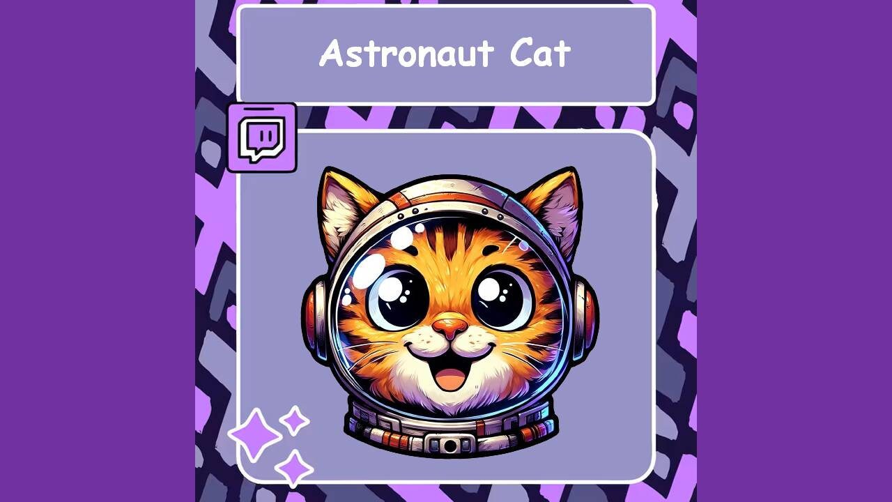 Astronaut Cat Twitch Emote, Discord Emote, Cat Emote, Astronaut Emote ...