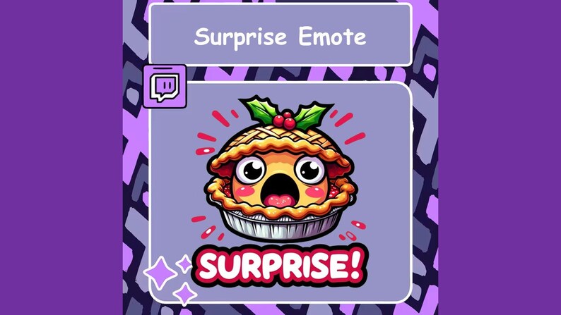 Surprise Pie Emote, Twitch/discord/youtube Streamer Emote (digital ...